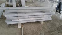 China White Marble Baluster Base Guangxi Stone Plinth 100mm Custom Size for Stair Railing for sale