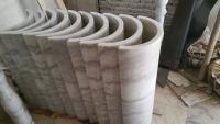China Guangxi White Marble Doric Columns Custom Size Carrara White Marble Pillars for Architecture for sale