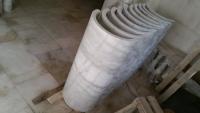 China Guangxi White Marble Doric Columns Custom Size Carrara White Marble Pillars for Architecture for sale