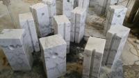 China Guangxi White Marble Car Packing Stone 600x600mm 20mm Thick China Carrara Marble Barriers for sale