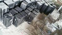 China Guangxi Black Marble Packing Stone 600x600mm Tiles Pure Black Marble Barriers for sale