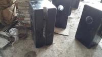 China Guangxi Black Marble Packing Stone 600x600mm Tiles Pure Black Marble Barriers for sale