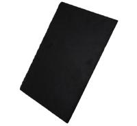 China Midnight Black Slate Roof Tiles 400x200mm Natural Split Ziyang Black Roofing Slate for sale