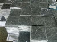 China Black Slate Mosaic Tile 305x305x10mm Natural Stone Wall and Floor Mosaic for Indoor Outdoor Decoration for sale