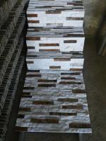 China White Quartzite & Rust Slate Stone Veneer Ledge Stone Panel Culture Stacked Stone Cladding for sale