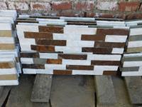 China White Quartzite & Rust Slate Stone Veneer Ledge Stone Panel Culture Stacked Stone Cladding for sale
