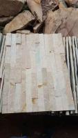 China Pink White Quartzite Stacked Stone Veneer Panel 600x150mm Ledger Stone Cladding for sale