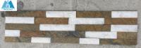 China White+Rustic Quartzite Cultured Wall Cladding Ledgestone Panels Stacked Stone Veneer for sale