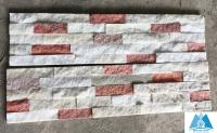China White+Pink Jade Quartzite Cultured Stone Veneer Ledgestone Panel Stone Wall Cladding for sale