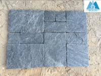 China Black Quartzite Pavers Set 10x10 10x20 20x20 20x30cm Natural Stone Patio Flooring for sale
