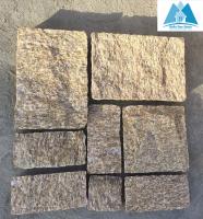 China Tiger Skin Yellow Granite Paving Stone 2-3cm Thick Outdoor Flooring Pavers for sale