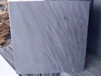 China Chinese Black Slate Patio Paver 60x60cm Brushed Surface Natural Stone Tile for Flooring for sale