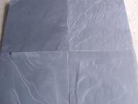 China Chinese Black Slate Patio Paver 60x60cm Brushed Surface Natural Stone Tile for Flooring for sale