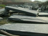 China Chinese Black Slate Patio Pavers Dark Grey Slate Flooring Tiles 60x60cm Natural Cleft for sale