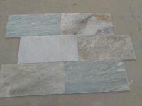 China Natural Quartzite Oyster Split Face Slate Pavers 60x60cm Desert Gold Patio Stone for sale