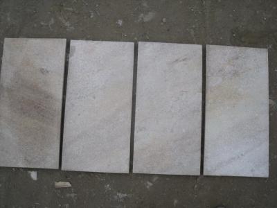 China Off White Quartzite Tiles 60x60cm Natural Stone Pavers Patio Flooring High Hardness for sale