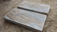 China Green Rustic Quartzite Stone Flooring Pavers Natural Kerbstone 60x60cm 2660kg/m3 for sale