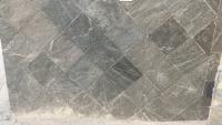 China Black Quartzite Wall Cladding Natural Stone Tiles 30x60cm Flamed Finish for sale