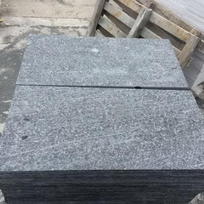 China Black Quartzite Floor Tiles 60x60cm Natural Stone Pavers High Hardness for sale
