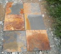 China China Multicolor Rusty Slate Paving Stone 40x60 cm Floor Tiles for Driveway Walkway for sale