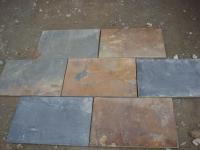 China China Multicolor Rusty Slate Paving Stone 40x60 cm Floor Tiles for Driveway Walkway for sale