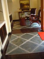 China Green Slate Floor Tiles 30x60cm Natural Split Surface Sawn Edges for Indoor Outdoor Paving for sale