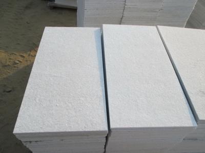 China Snow White Quartzite Pool Coping Stone 60x60cm Flamed Surface Natural Stone Tile for sale