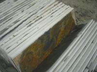 China Chinese Rusty Multicolor Slate Steps Bullnose Natural Cleft Surface Custom Size 2780kg/m3 for sale