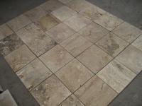 China Mixed Color Travertine Tiles 10mm Natural Paving Stone for Indoor Outdoor Wall Floor for sale