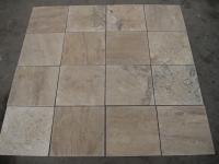 China Mixed Color Travertine Tiles 10mm Natural Paving Stone for Indoor Outdoor Wall Floor for sale