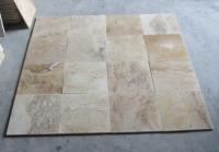 China Mixed Color Travertine Tiles 10mm Natural Paving Stone for Indoor Outdoor Wall Floor for sale