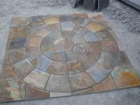 China Multicolor Slate Medallion Pattern Paving Stone 2780kg/m3 Density for Floor for sale