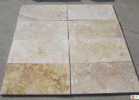 China Beige Travertine Tiles 10mm Natural Stone Pavers for Indoor Outdoor Landscaping for sale