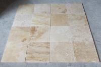 China Beige Travertine Tiles 10mm Natural Stone Pavers for Indoor Outdoor Landscaping for sale