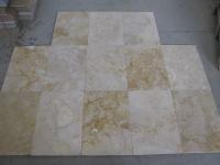 China Beige Travertine Tiles 10mm Natural Stone Pavers for Indoor Outdoor Landscaping for sale