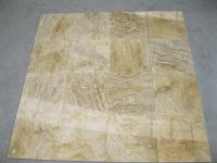 China Golden Yellow Travertine Tiles 10mm Natural Paving Stone Polished Honed Brushed for Indoor Outdoor for sale