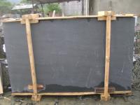 China Natural Cleft Chinese Black Slate Pavers 30x60cm 60x60cm Charcoal Slate Floor Tiles for sale