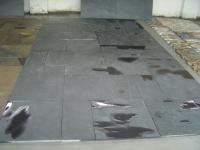 China Natural Cleft Chinese Black Slate Pavers 30x60cm 60x60cm Charcoal Slate Floor Tiles for sale