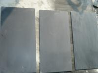 China Black Slate Floor Tile 60x90cm Honed Surface Natural Stone for Indoor Outdoor Wall Tile for sale
