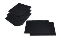 China Midnight Black Slate Roof Tiles 400x200mm Natural Stone Roof Slates Durable Non-Fading for sale