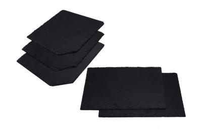 China Midnight Black Slate Roof Tiles 400x200mm Natural Stone Roof Slates Durable Non-Fading for sale