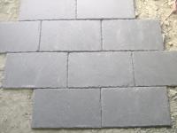 China Grey Slate Roof Tiles Natural Split Stone Roofing 400x250mm 7-9mm Thick for sale