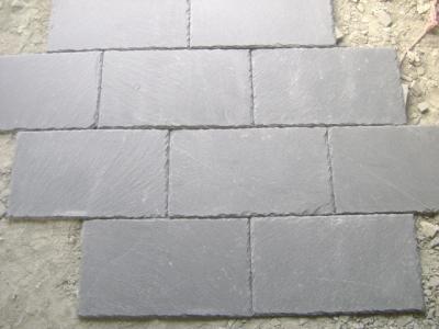 China Grey Slate Roof Tiles Natural Split Stone Roofing 400x250mm 7-9mm Thick for sale