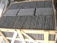 China Grey Slate Roof Tiles Natural Split Stone Roofing 400x250mm 7-9mm Thick for sale