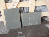 China Natural Green Slate Roof Tiles 400x250mm Durable Non-Fading Hubei Stone for sale