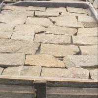 China Sesame Yellow Granite Random Stone Veneer Natural Ledgestone Field Stone 60kg per m2 for sale