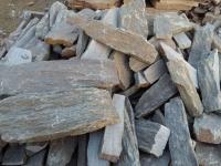 China Green Quartzite Ledger Stone Veneer Natural Split Face Wall Cladding 60kg per m2 for sale