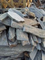 China Green Quartzite Ledger Stone Veneer Natural Split Face Wall Cladding 60kg per m2 for sale