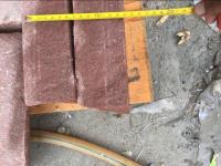 China Red Sandstone Field Stone Natural Random Veneer 2-3.5cm Thickness Wall Cladding for sale