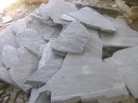 China Grey Slate Random Flagstone Natural Paving Stone 30-50cm Irregular Patio Flooring for sale